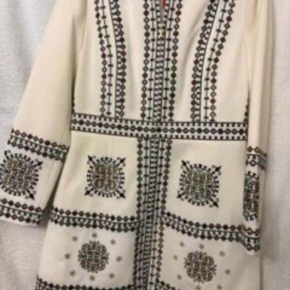 V Cristina | Tops | V Cristina Fully Lined Zip Front Coat Dresstunic ...